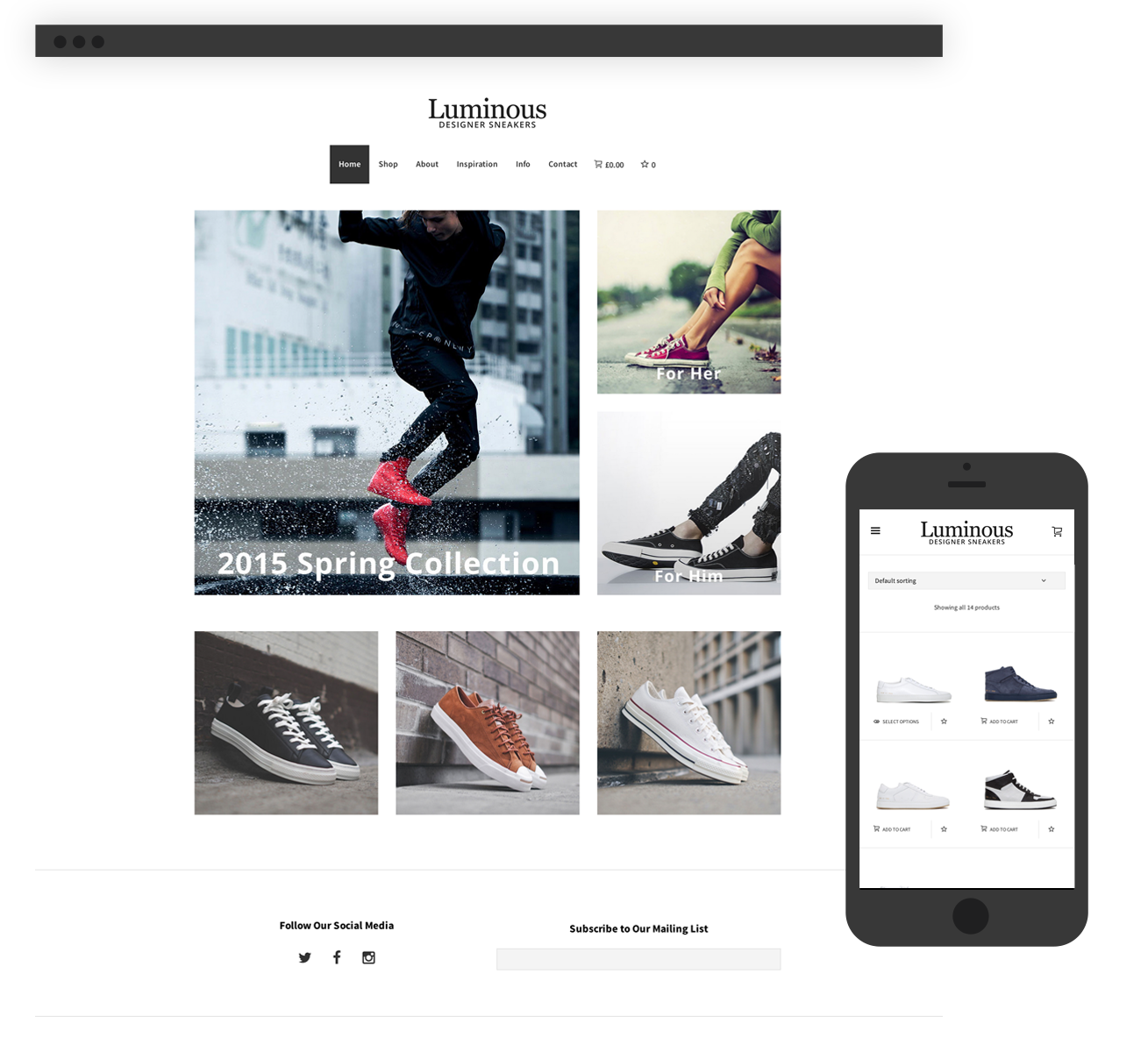 Luminous Store Demo | Home - Luminous Web Design